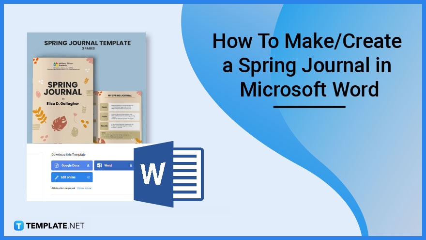 How To Make Create A Spring Journal In Microsoft Word Template 