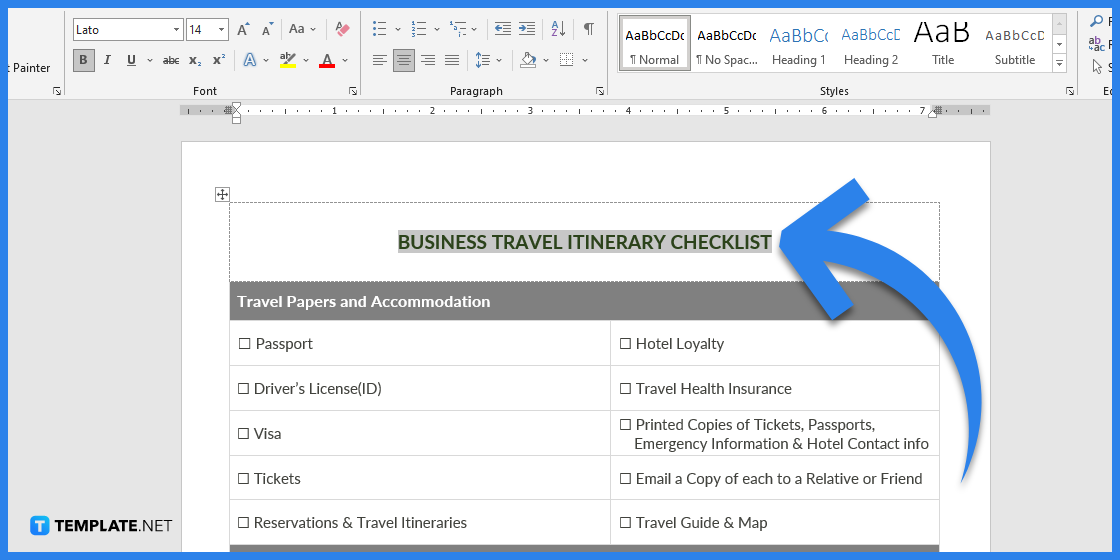 How to Make/Create an Itinerary in Microsoft Word [Templates + Examples ...