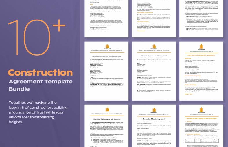 16+ FREE Construction Agreement Templates - Word, PDF, Pages