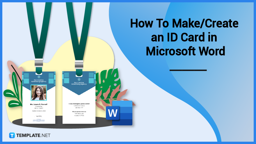 How To Make An ID Card In Microsoft Word Template Example 