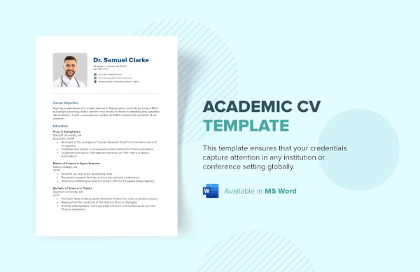 28+ Academic Curriculum Vitae Templates - PDF, DOC
