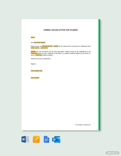 19+ School Excuse Letter Templates PDF | DOC