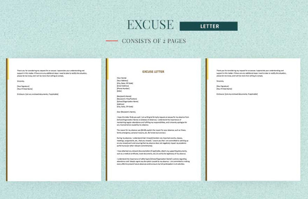 19+ School Excuse Letter Templates PDF | DOC