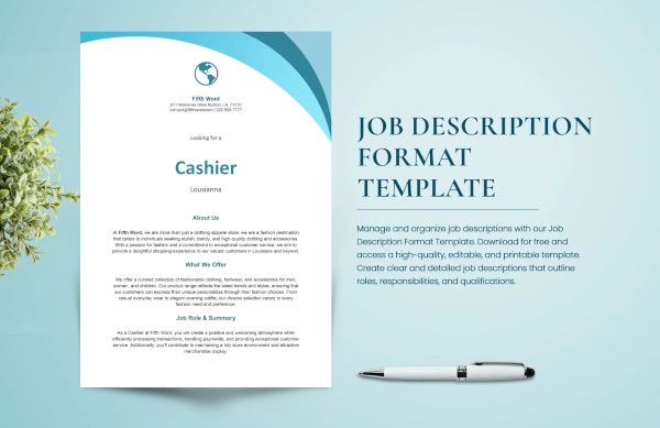 19+ Job Description Templates in Word