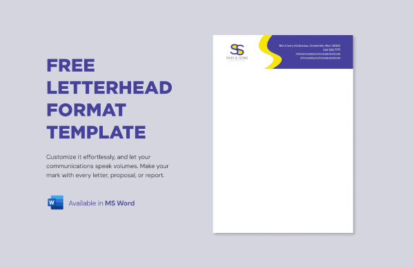 FREE 51+ Letterhead Templates, Word