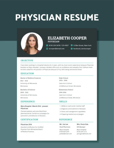 Doctor Curriculum Vitae Template - 17+ Word, PDF Document Downloads