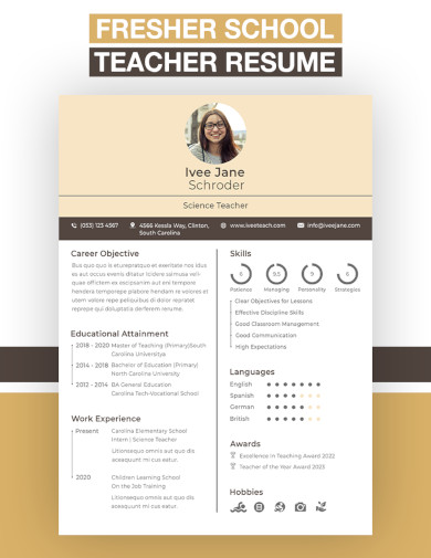 25+ Teacher Resume Templates in Word