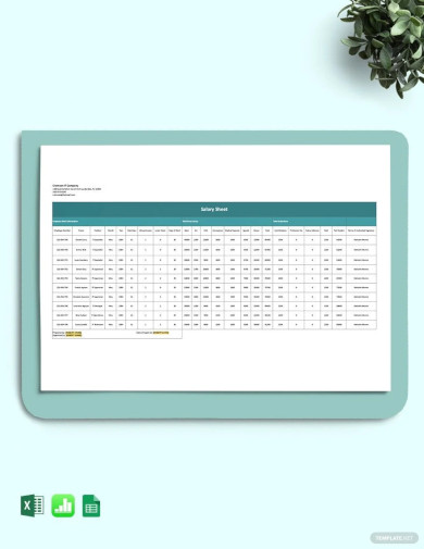 12+ Salary Sheet Templates in PDF