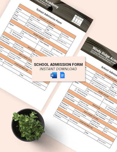 Free 29+ School Admission Form Templates in DOC, PDF