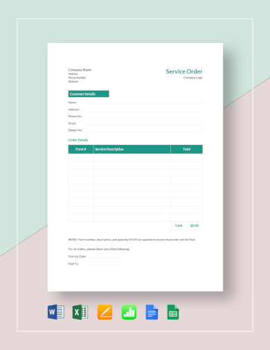 25+ Delivery Order Templates - Word, Google Docs