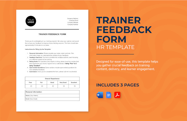 Free 19+ Training Feedback Form Templates in PDF | DOC