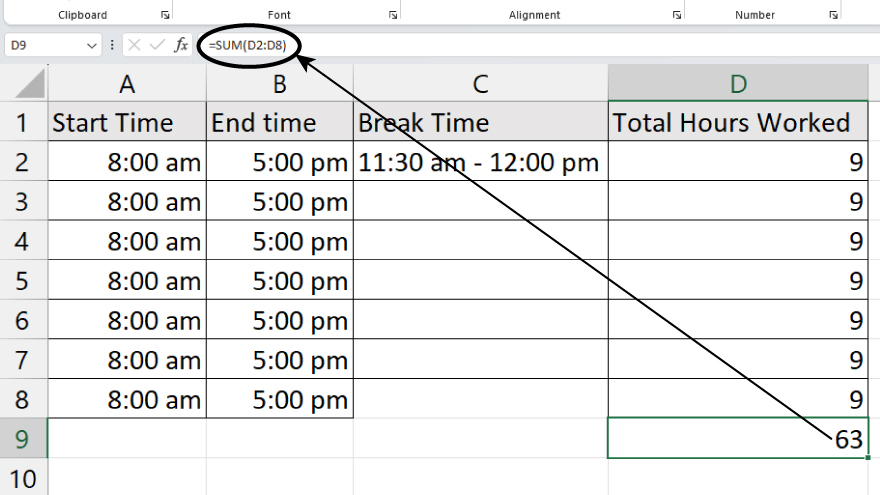 How to Calculate Hours Worked in Microsoft Excel
