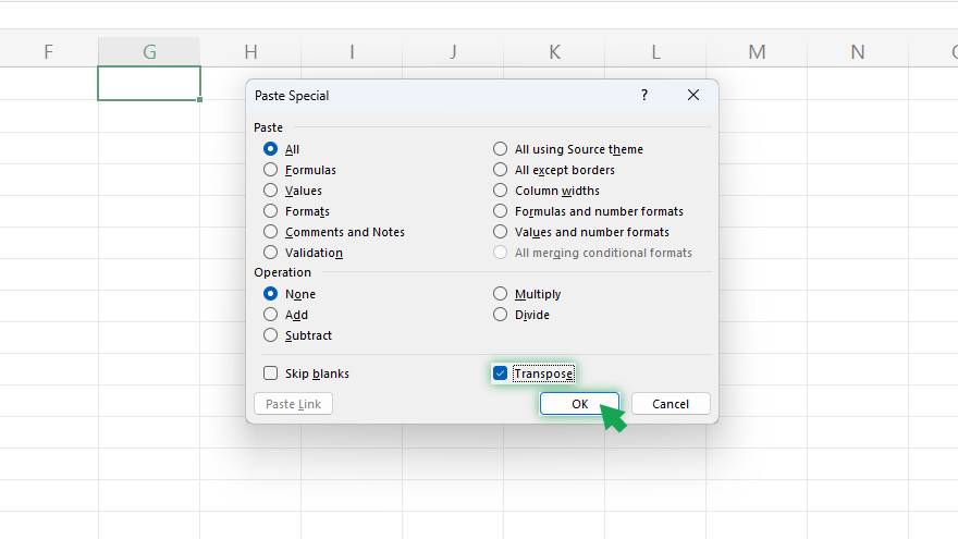 How to Switch Rows and Columns in Excel