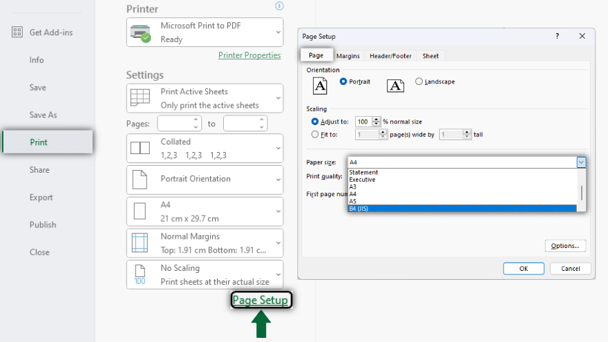 How to Define a Custom Paper Size in Microsoft Excel