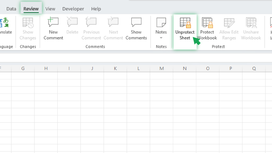 How to Unlock an Excel Worksheet