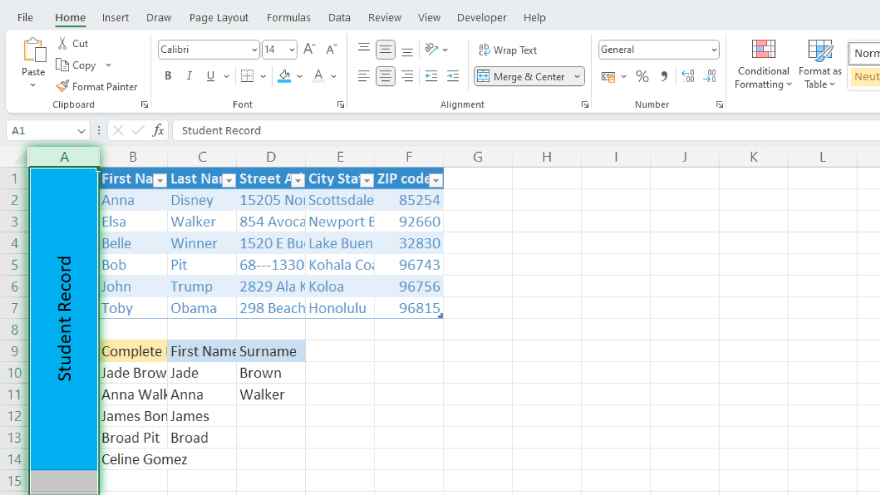 How to Freeze a Column in Microsoft Excel