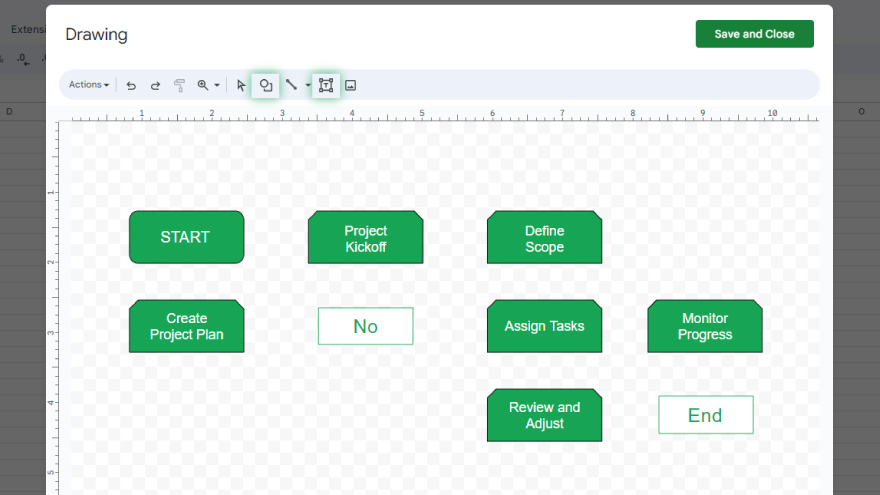 How to Make a Flow Chart in Google Sheets