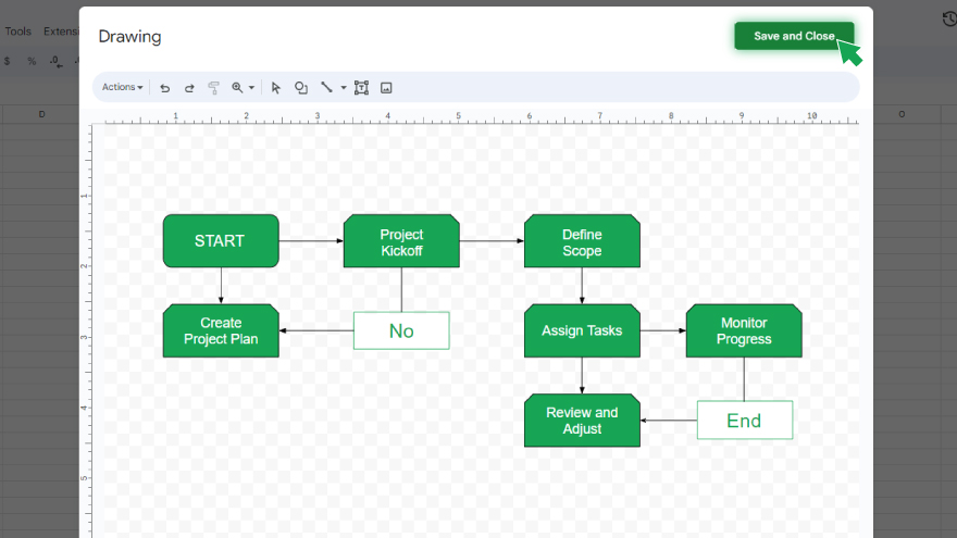How to Make a Flow Chart in Google Sheets