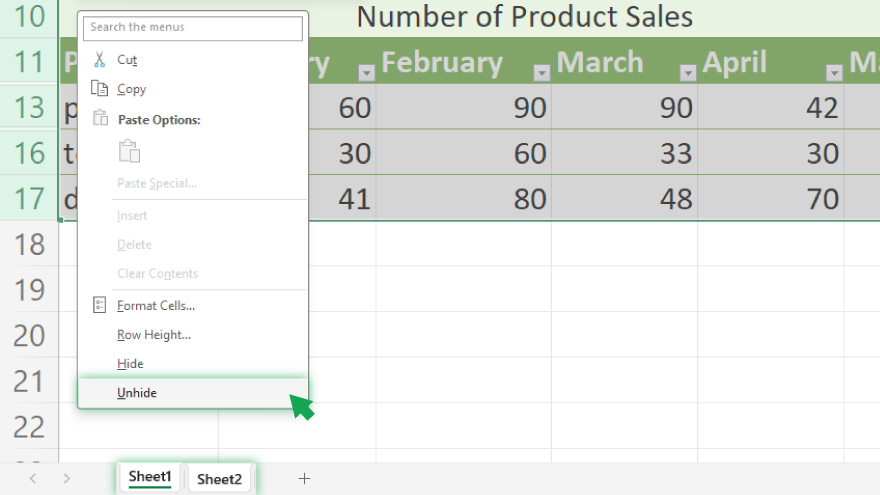 How to Unhide All Rows in Microsoft Excel