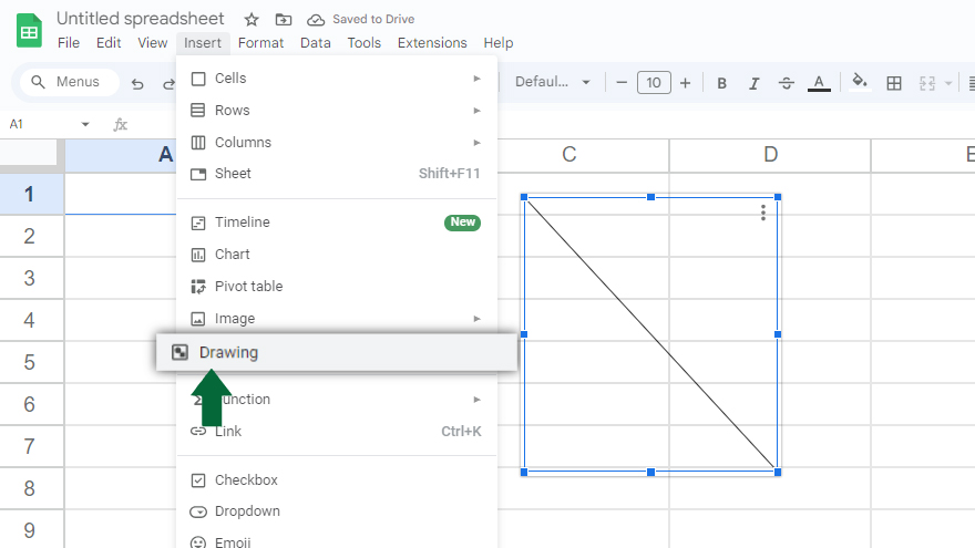 How to Draw Lines in Google Sheets